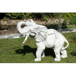 JVmoebel Skulptur Garten Dekoration Elefant Terrasse Stein Figuren Deko Skulptur Sofort (Skulptur)