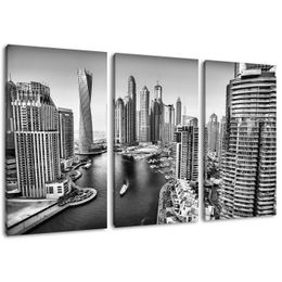Pixxprint Leinwandbild Dubai Metropole