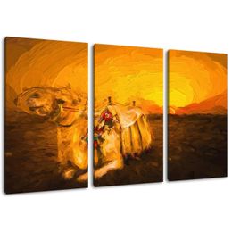 Pixxprint Leinwandbild Kamel in Ägypten