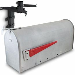 BITUXX US Mailbox Amerikanischer Briefkasten Beton Postbox Halterung Wandbriefkasten - Grau