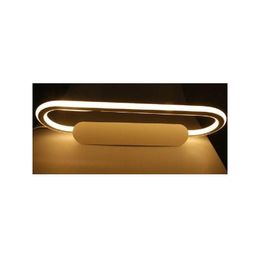 Meditrade GmbH Trade Shop Traesio - Wand-LED-Spiegellampe, 16 w, ovale Badezimmerleuchte, 3000 k, 6500 k, 4000 k, 45 cm, F06 Warmes Weiß - Warmes Weiß