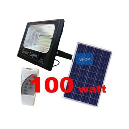 Meditrade GmbH Solar energie paneel strahler led weisses licht IP67 mit fernbedienung 100 Watt