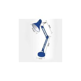 Meditrade GmbH Trade Shop Traesio - schreibtischlampe mit gelenkarm, E27-ANSCHLUSS, tischleuchte für das büro Blau - Blau
