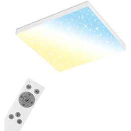 CCT LED Panel Briloner LEUCHTEN FRAMELESS S, 24 W, 2500 lm, IP20, weiß, Kunststoff-Metall, Dimmbar, CCT, 45 x 45 x 6,9 cm