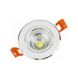 Meditrade GmbH Trade Shop Traesio - 7 watt cob-led-einbaustrahler, natürliches warmes kaltes licht P-75 Warmes Weiß - Warmes Weiß