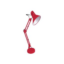 Meditrade GmbH Trade Shop Traesio - schreibtischlampe mit gelenkarm, E27-ANSCHLUSS, tischleuchte für das büro Rot - Rot