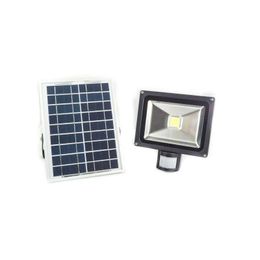 Meditrade GmbH Cob led solar- und dämmerungssensor-panel-strahler-satz 20 Watt