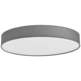 LINDBY - LED-Stoffdeckenlampe Saira, 50 cm, grau - grau, weiß