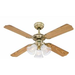 Westinghouse Deckenventilator Princess Trio Messing antik 105 cm