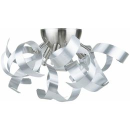 Beliani - Deckenleuchte Silber Metall Schleifen-Optik Industrie Look Moderne Wandleuchte - Silber