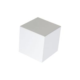 Qazqa Moderne Wandleuchte weiß - Cube - Weiß