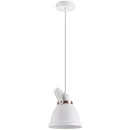Deckenlampe Pendelleuchte Wohnzimmer und Arbeitszimmer Industrial Design E27 ohne Leuchtmittel, Weiß Kupfer - Paco Home