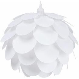 Beliani - Hängeleuchte Weiß Blumenform Zapfen Kinderzimmer Beleuchtung Retro Design - Weiß
