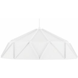Beliani - Hängeleuchte Weiß Metall halbrunder Schirm mit Dreieck-Design Industrie Design - Weiß