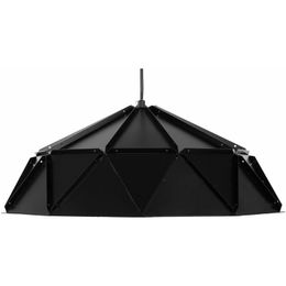 Beliani - Hängeleuchte Schwarz Metall halbrunder Schirm mit Dreieck-Design Industrie Design - Schwarz