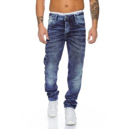 Cipo & Baxx Cipo & Baxx Slim-fit-Jeans Herren Jeans mit stylischen Nahtverläufen und elastischem Material Modische Waschung