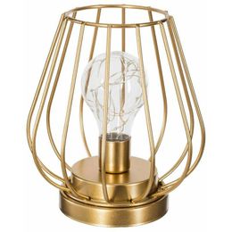 Lampe, Metall, kabelgebunden, Mikro-LED, goldfarben H18 Atmosphera