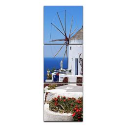 Bilderdepot24 Leinwandbild Griechische Mühle