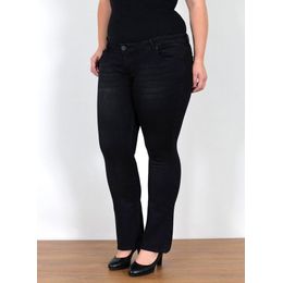 ESRA Bootcut-Jeans FB6 Damen Bootcut Jeans Hose Low Waist bis Übergröße