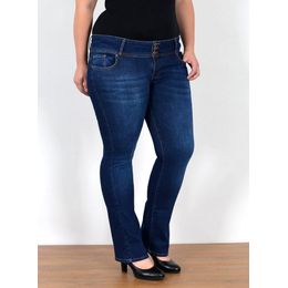 ESRA Bootcut-Jeans FB6 Damen Bootcut Jeans Hose Low Waist bis Übergröße