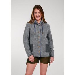 Spieth & Wensky Spieth & Wensky Trachtenstrickjacke Walkjacke Wilhelmina mit Herzstickerei Stickerei