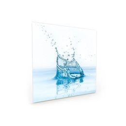 Primedeco Küchenrückwand Spritzschutz Glas Wasserspritzen