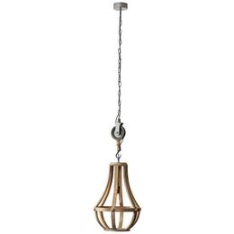 Brilliant - Lampe Church Pendelleuchte 43cm holz hell 1x G95, E27, 60W, geeignet für Normallampen (nicht enthalten) Kette ist kürzbar