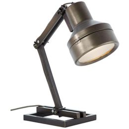 Brilliant Lampe Hardwork Tischleuchte schwarz stahl 1x A60, E27, 28W, geeignet für Normallampen (nicht enthalten) Mit Schnurzwischenschalter - schwarz