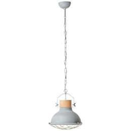 Lampe Emma Pendelleuchte 33cm grau Beton 1x A60, E27, 40W, geeignet für Normallampen (nicht enthalten) Kette ist kürzbar - grau - Brilliant