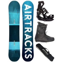 Airtracks Snowboard Herren Snowboard Komplett Set Blue Drifter Rocker Wide » Mod. 23 (4er Pack)