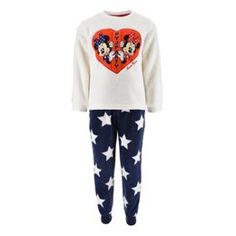 Disney Minnie Mouse Schlafanzug Kinder Mädchen Schlafanzug Kinder Pyjama Langarm Shirt + Schlaf-Hose (2 tlg) Mini Maus