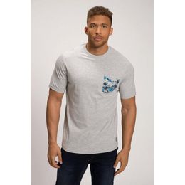 JP1880 Schlafanzug T-Shirt Halbarm Brusttasche mit Print