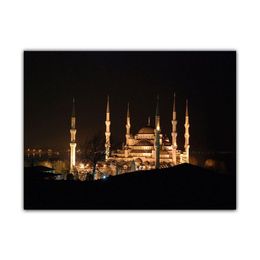 Bilderdepot24 Leinwandbild Moschee bei Nacht