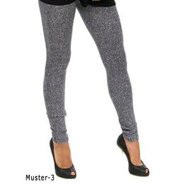 YESET Leggings Muster Leggings lang hoher Bund Hose gekämmte Baumwolle Damen gekämmte Baumwolle