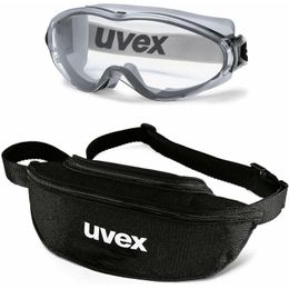 Vollsichtbrille ultrasonic 9302 mit Textil-Etui - verschiedene Ausführungen - Farbe:grau-schwarz / klar - Uvex