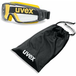 Uvex - Vollsichtbrille u-sonic 9308 mit Beutel - verschiedene Ausführungen - Farbe:grau-gelb / klar
