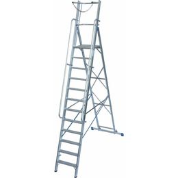 Stabilo Stufen-StehLeiter mit großer Plattform und Sicherheitsbügel 12 Stufen - Krause