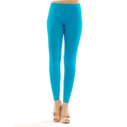 SYS Leggings Damen Leggings lang hoher Bund Baumwolle blickdicht