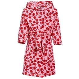 Playshoes Kinderbademantel Fleece-Bademantel Erdbeeren