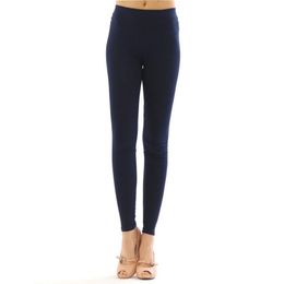 SYS Leggings Damen Leggings lang hoher Bund Baumwolle blickdicht