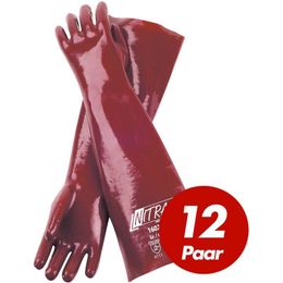 NITRAS - PVC-Handschuhe 160245, vollbeschichtet 45 cm - 12 Paar - Größe:10