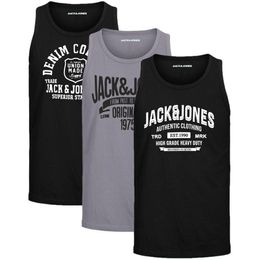 Jack & Jones Jack & Jones Tanktop Bequemes Slimfit Shirt mit Printdruck (3er-Pack) unifarbenes Oberteil aus Baumwolle