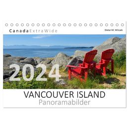 Calvendo Wandkalender VANCOUVER ISLAND Panoramabilder (Tischkalender 2024 DIN A5 quer)