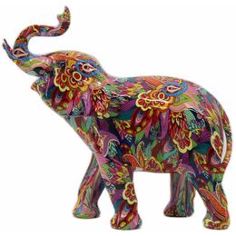 Signes Grimalt - Elefantenfigur Figuren Mehrfarbige Tiere Elefant 12x28x28cm 28695 - Multicolor