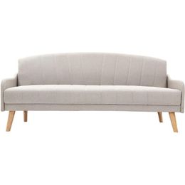 Miliboo - Schlafsofa skandinavisches Design 3 Plätze Grau arya - Perlgrau