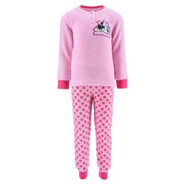 Disney Minnie Mouse Schlafanzug Mädchen Schlafanzug Pyjama Langarm Shirt + Schlaf-Hose (2 tlg) Mini Maus