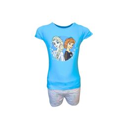 Disney Frozen Schlafanzug Elsa & Anna (2 tlg) Pyjama Set kurz