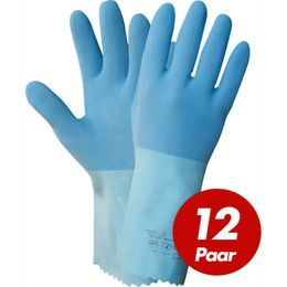 NITRAS - 1611 Blue Power Grip Latexhandschuhe, Arbeitshandschuhe, Schutzhandschuhe - 12 Paar