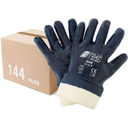 03440 Nitrilhandschuhe Arbeitshandschuhe Handschuhe mit Stulpe - 144 Paar - NITRAS