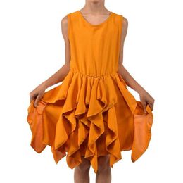 KMISSO Sommerkleid Mädchen Kleid breite Träger und Volants am Rock (1-tlg) bequem zu tragen